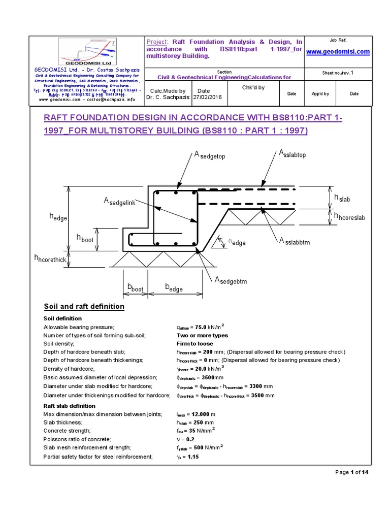 Circular Raft Foundation Design Analysis | PDF | Geotechnical ...