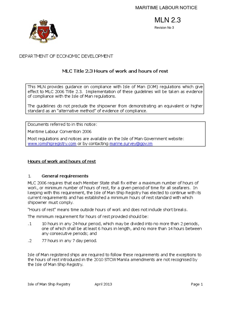 Hours of Work and Hours of Rest PDF | PDF | Sailor | Regulatory Compliance