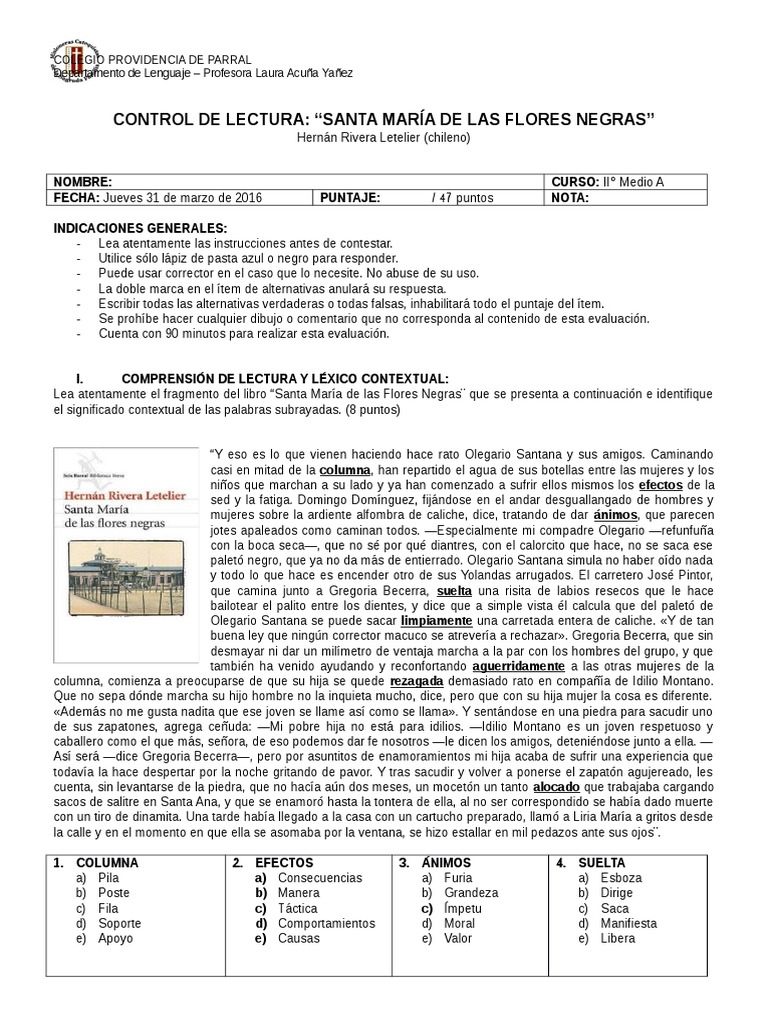 Control Santa Maria de Las Flores PDF | PDF | Huelga | Violencia