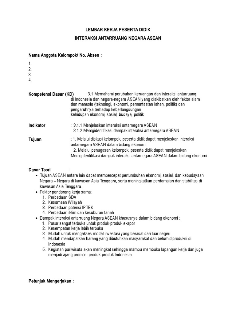 Contoh LKPD K13 | PDF