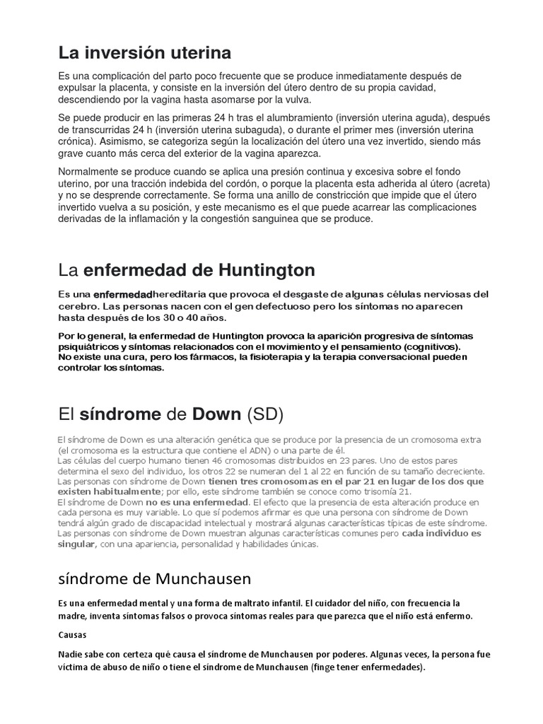 La inversión uterina: una complicación poco frecuente del posparto que ...