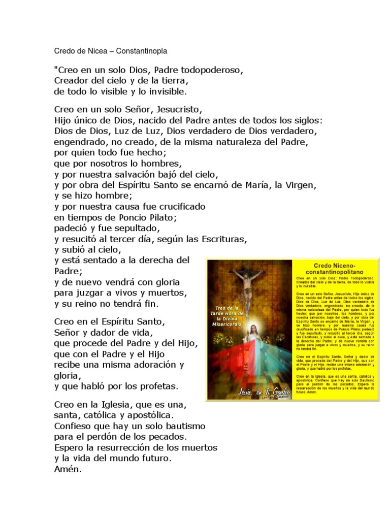 Credo de Nicea y Constantinopla | PDF | Purgatorio | Cristo (título)