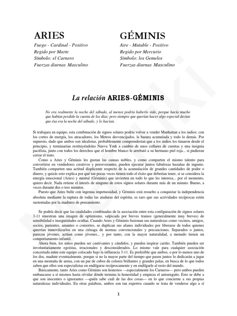03 Geminis PDF | Descargar gratis PDF | Feminidad | Mujer