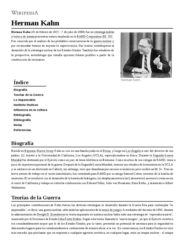 Herman Khan | PDF | Relaciones internacionales | Agitación