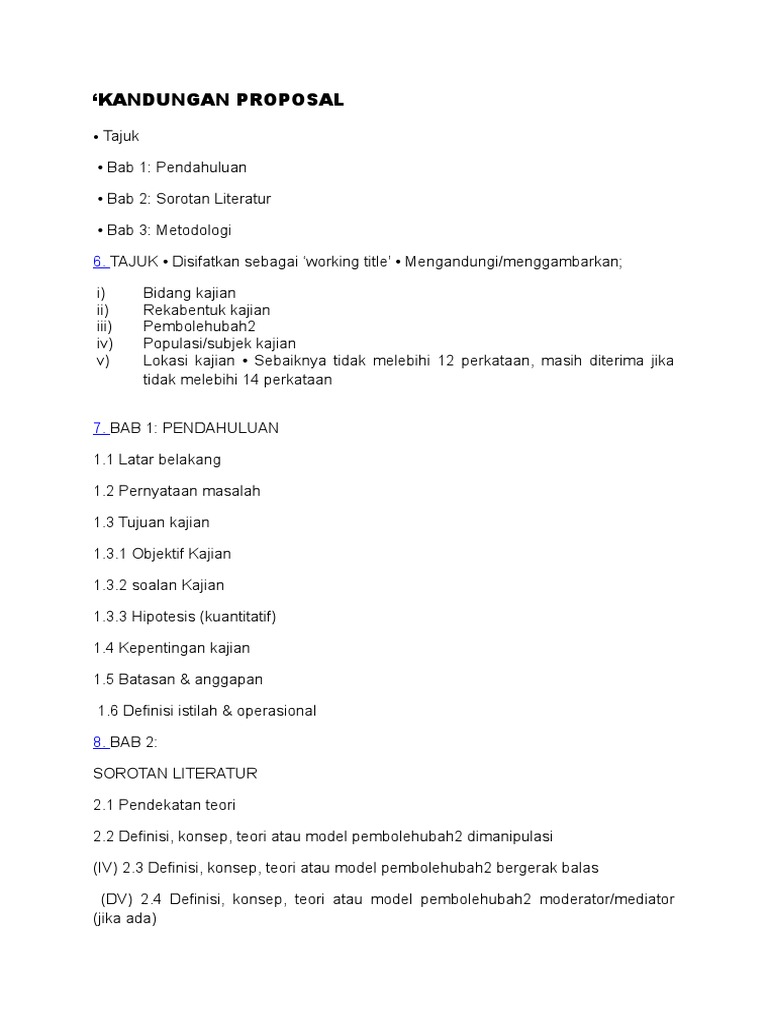 Contoh Format Proposal Penelitian | PDF