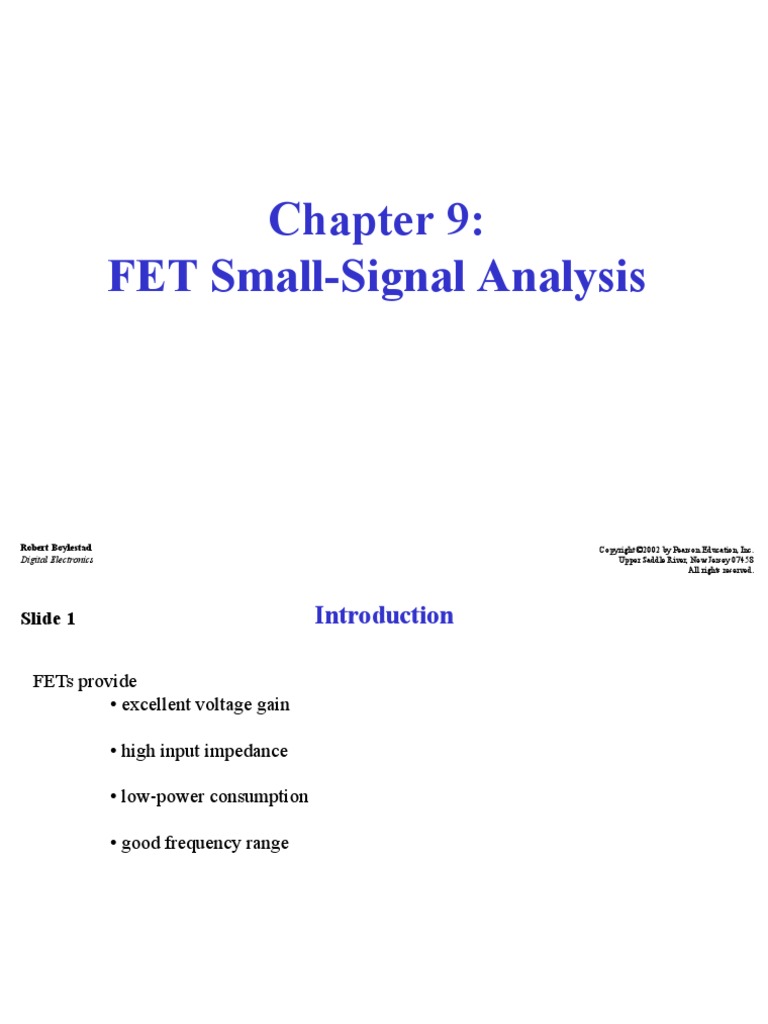 ECE FET Small Signal Analysis | PDF | Mosfet | Field Effect Transistor