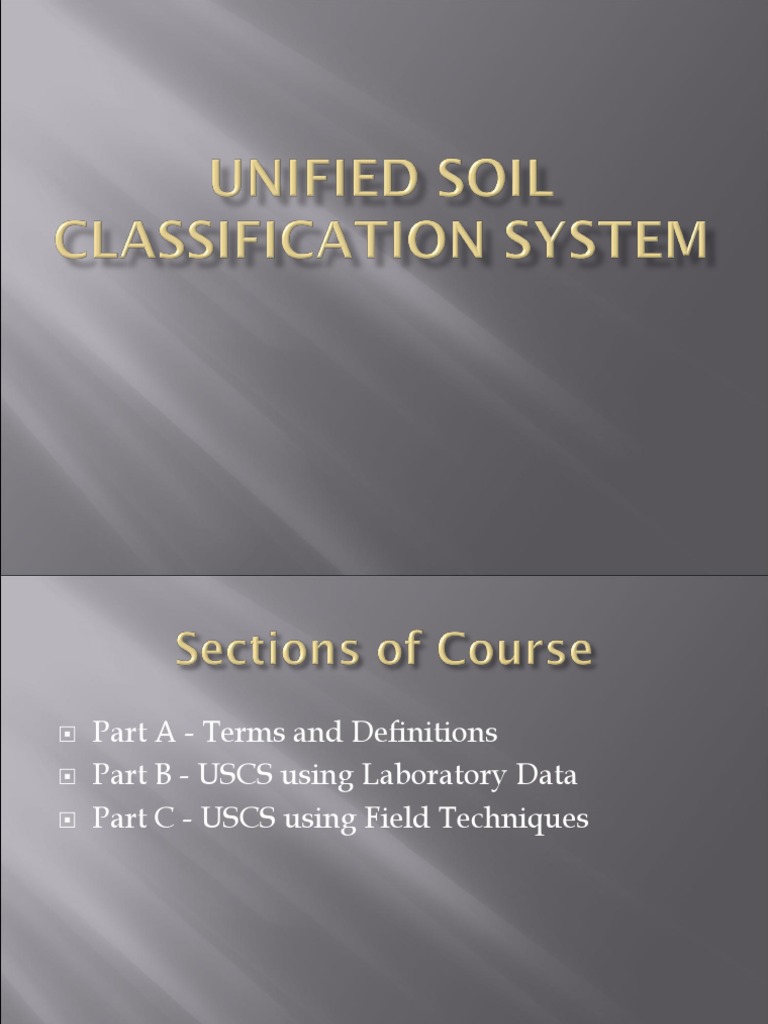 Unified Soil Classification System | PDF | Landscape | Solid Mechanics