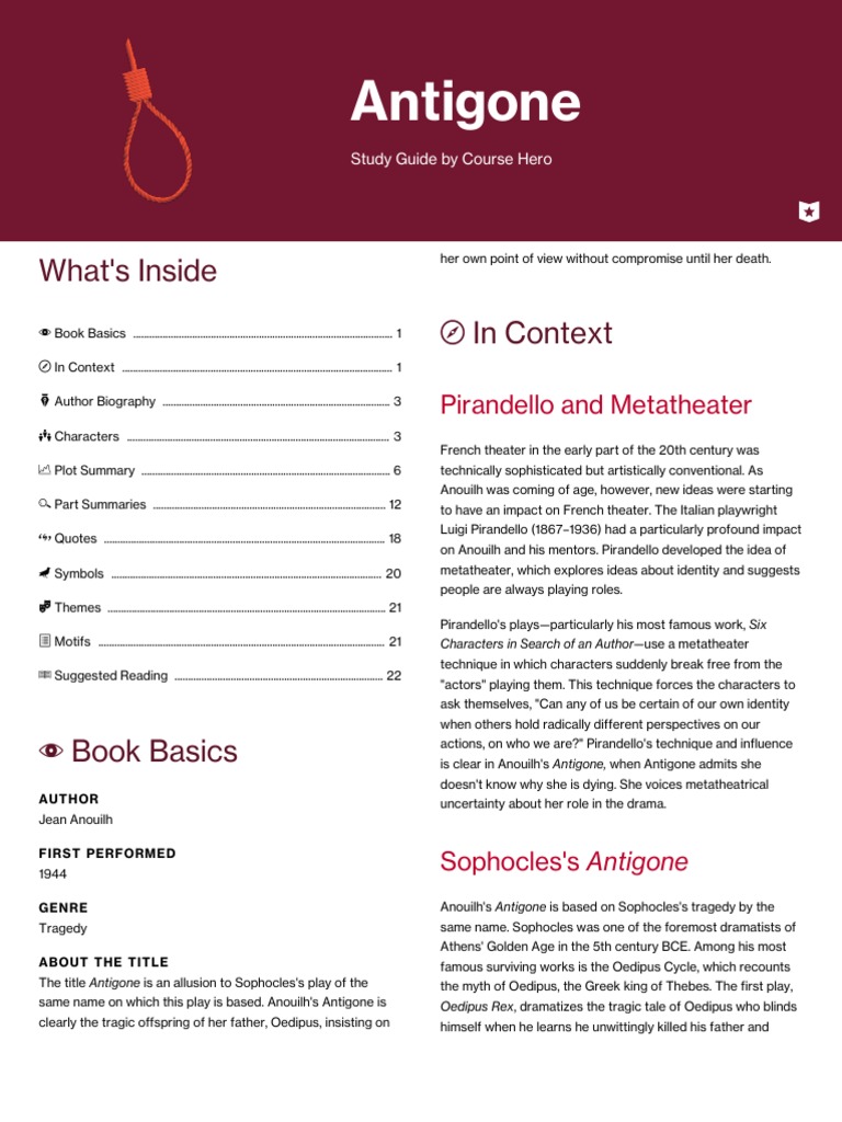 Antigone | PDF | Oedipus | Sophocles