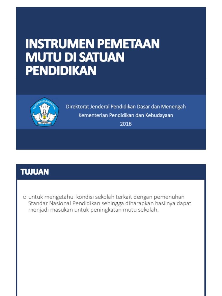 04 Instrumen Pemetaan Mutu - Rev PDF | PDF