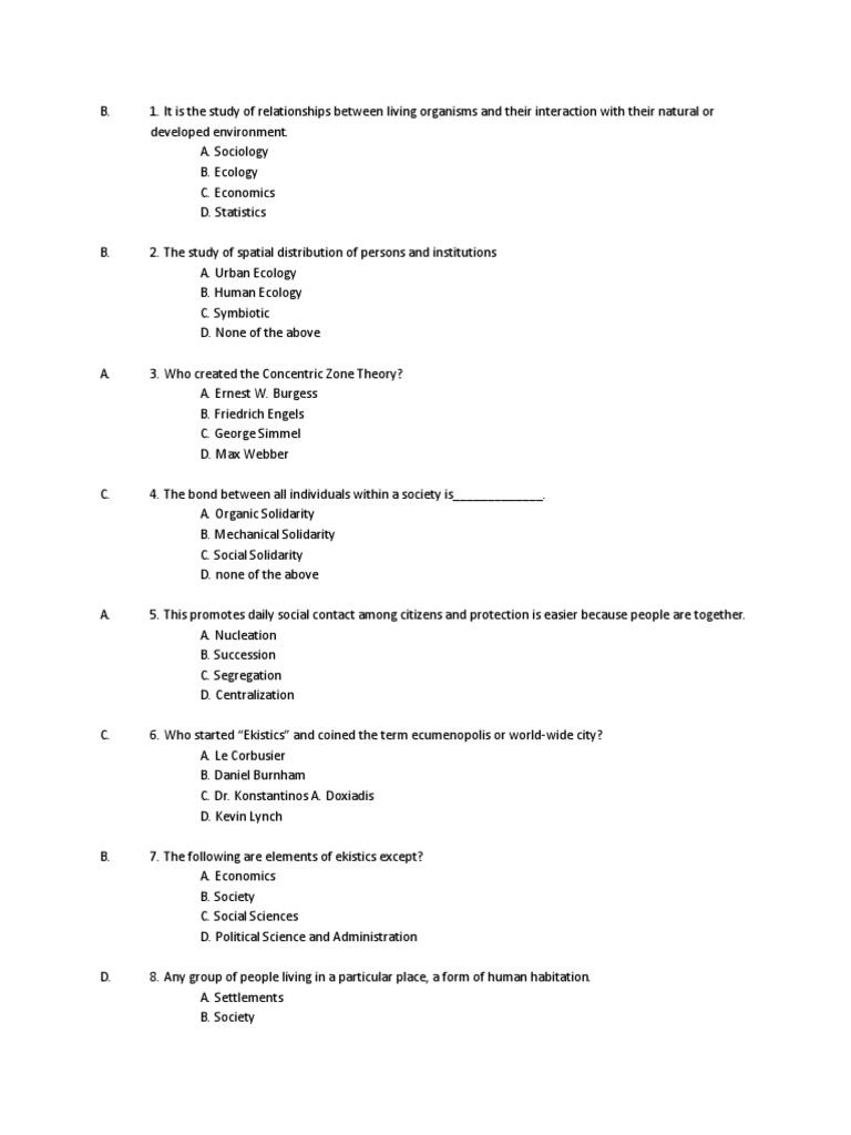 Arc4201 Questionnaire | Urban Planning | Coast