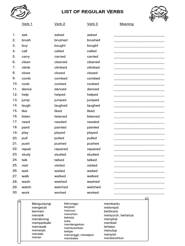 List of Regular V Erbs | PDF