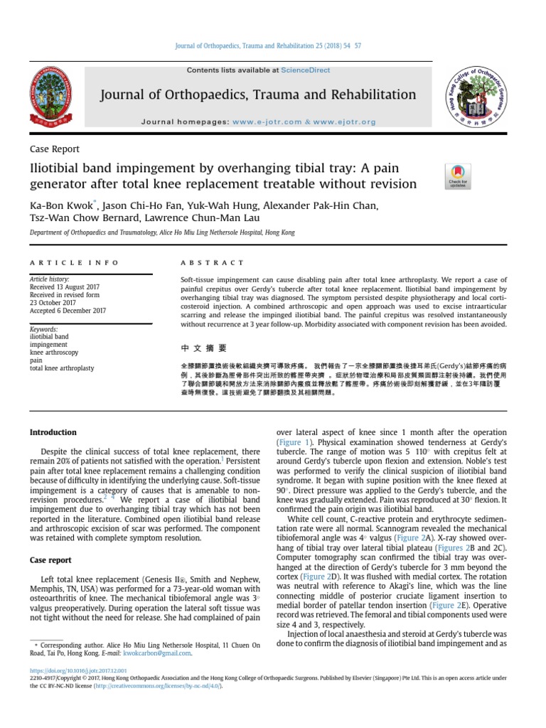 Lateral Tibia Tray Overhang After TKR | PDF | Knee | Limbs (Anatomy)