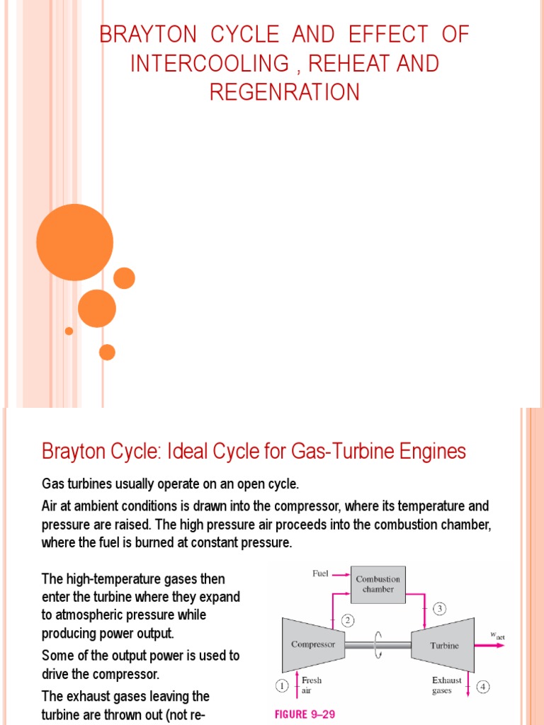Brayton cycle reheat regen recolling.ppt | Gas Turbine | Gases