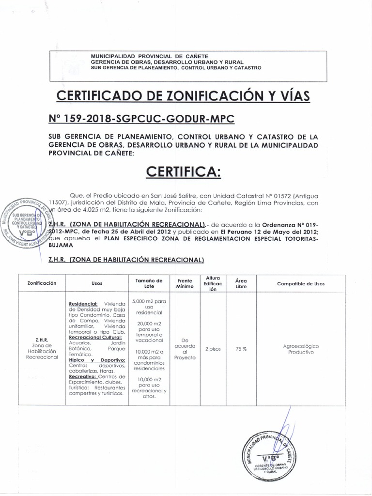 Mapa De Seduvi Certificado De Zonificacion