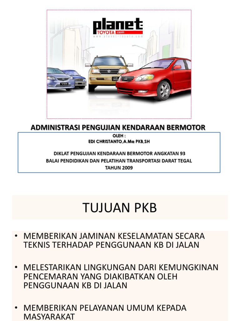 Administrasi Pengujian Kendaraan Bermotor PKB 92 | PDF