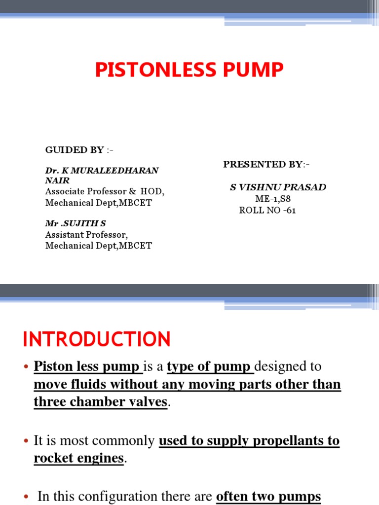 Pistonless Pump | PDF | Rocket Engine | Pump