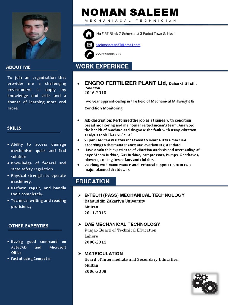 Noman CV Final | PDF | Mechanical Engineering | Engineering
