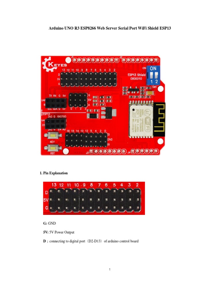 Md0332 Wifi Shield Esp13 Keys | PDF | Arduino | Wi Fi