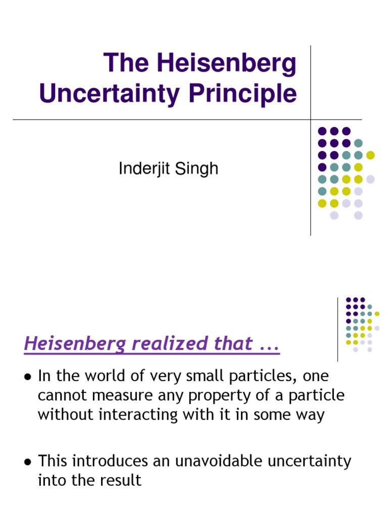 The Heisenberg Uncertainty Principle Final 2014 | Uncertainty Principle ...