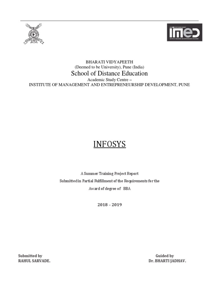 Infosys: School of Distance Education | PDF | Writing | Written ...