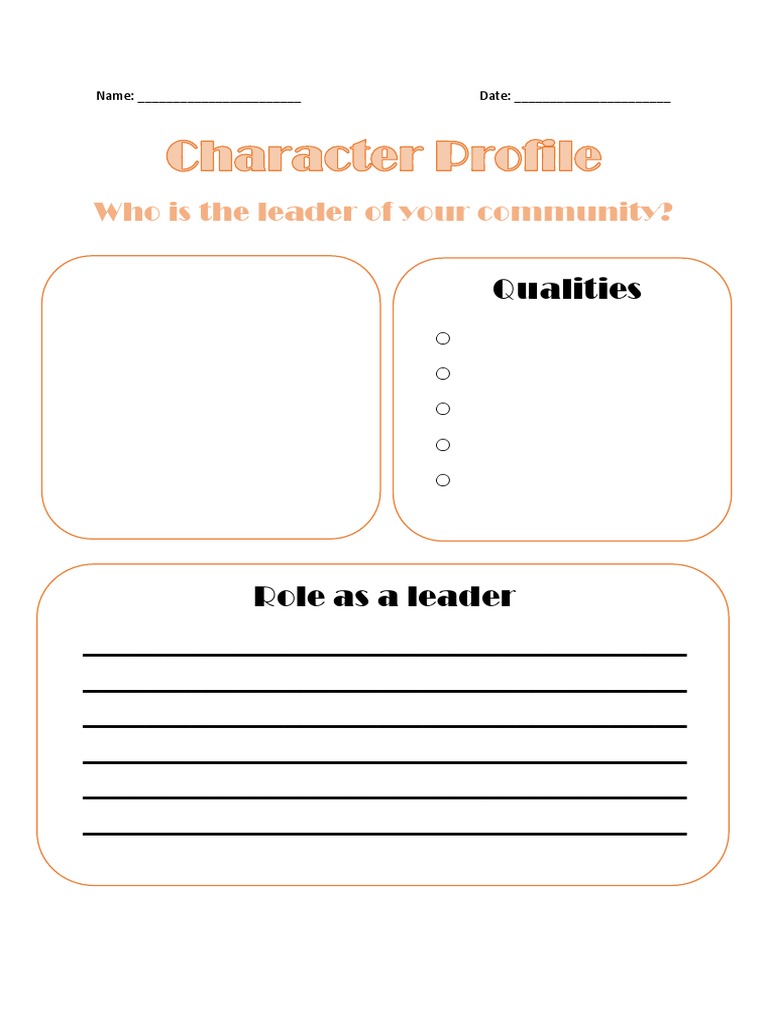 Lesson 4 Character Profile | PDF