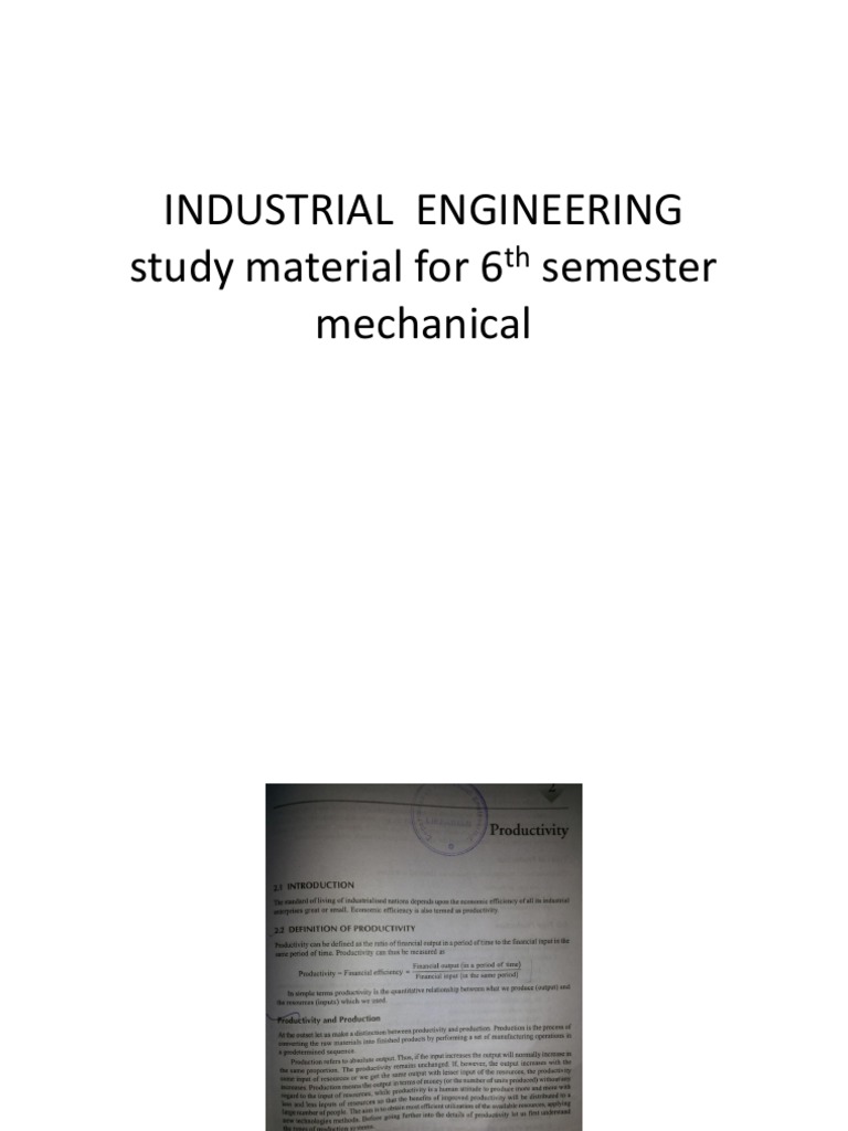Industrial Engineering PDF | PDF