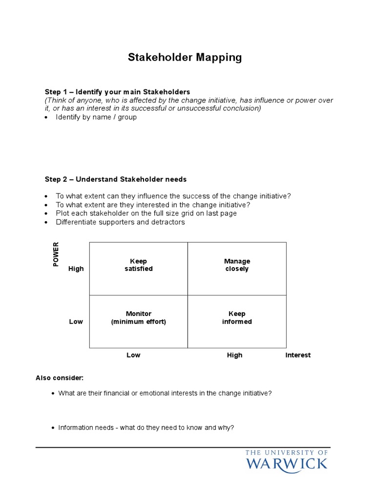 Effective Stakeholder Mapping Guide | PDF