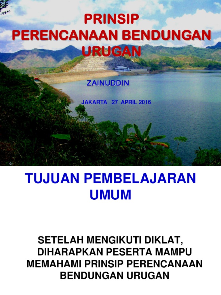 D4a60 Prinsip Desain Bendungan Urugan PDF | PDF | Sains & Matematika