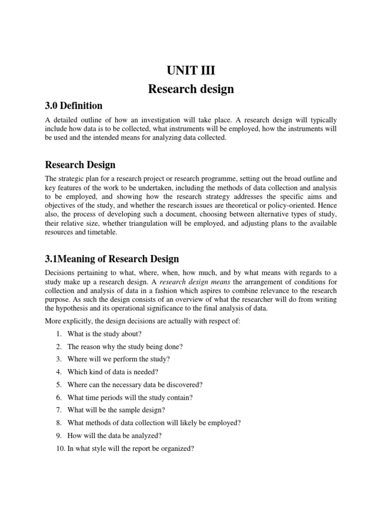 Erm Unit III Notes | PDF | Experiment | Research Design