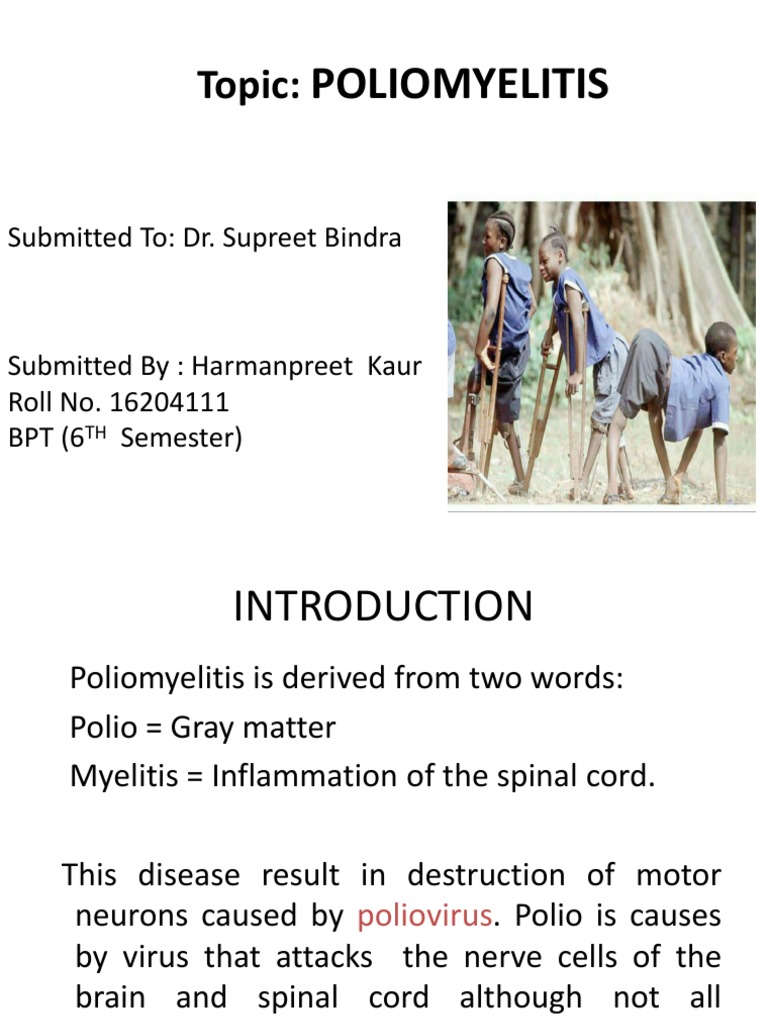 Poliomyelitis Spinal Cord