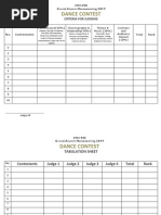 Criteria For Judging Dance Contest | PDF | Performing Arts | Entertainment