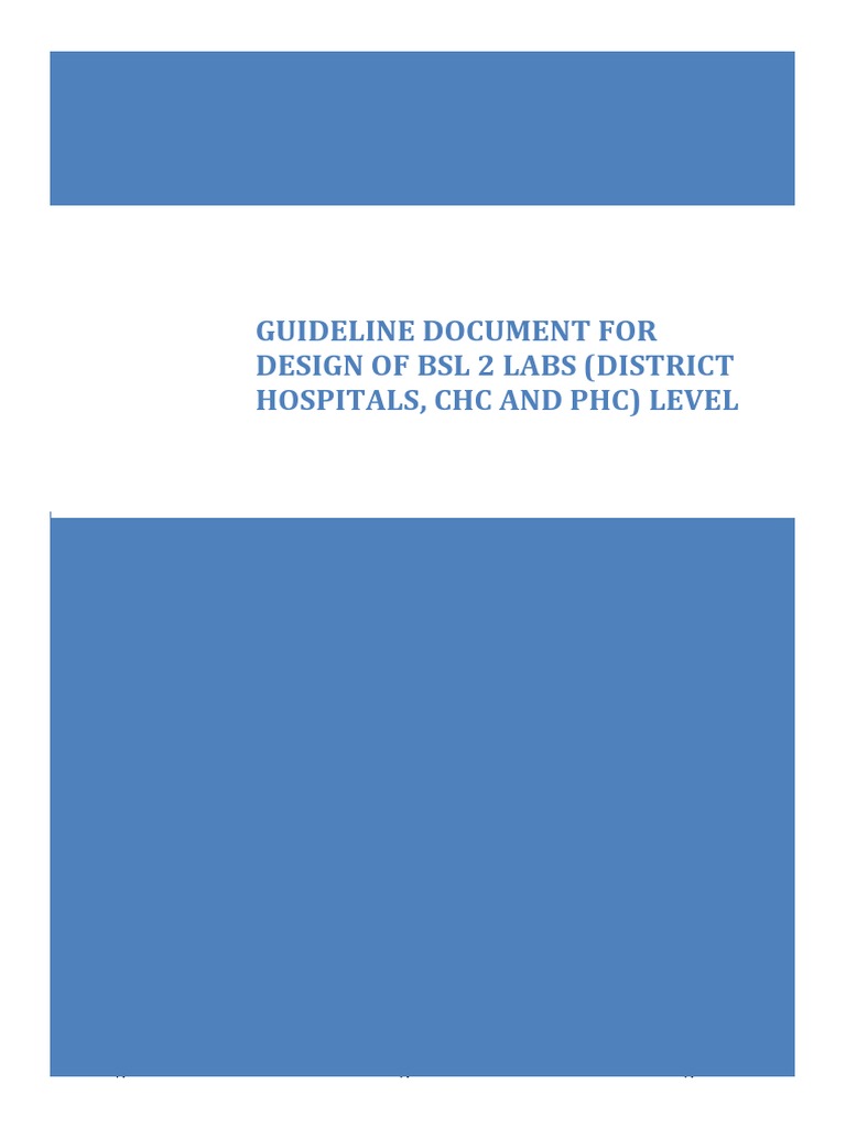 BSL-2 Lab Design Guidelines | PDF | Ventilation (Architecture ...