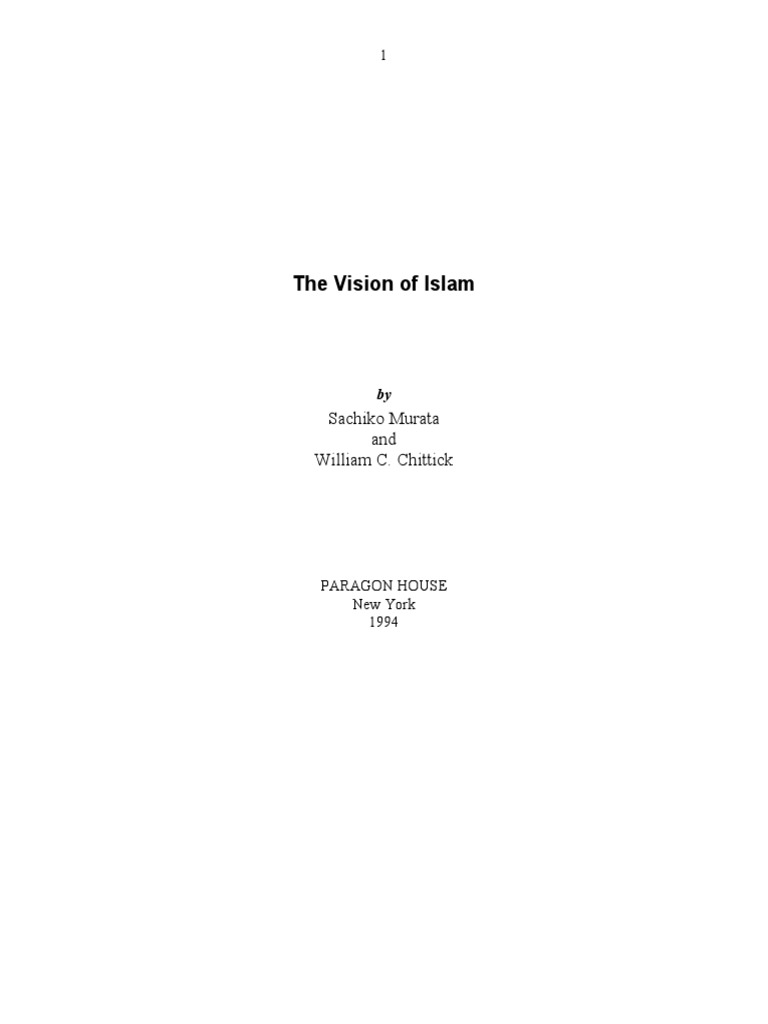 Vision of Islam by Sachiko Murata and William C. Chittick PDF | PDF ...