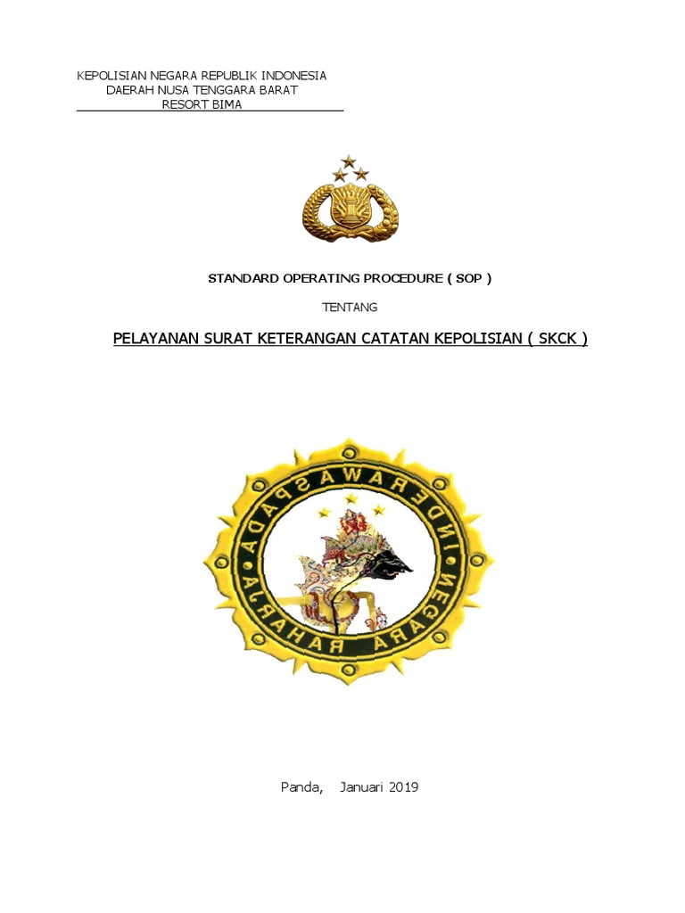 SOP Pelayanan SKCK Polres Bima | PDF