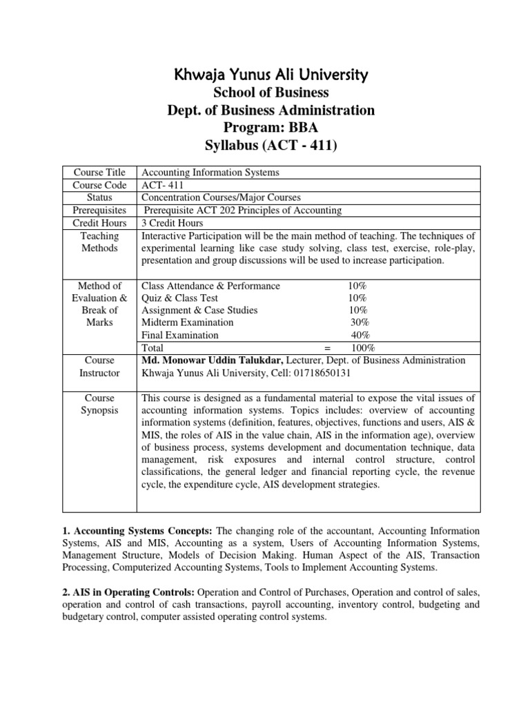 AIS Syllabus | PDF | Information System | Artificial Intelligence