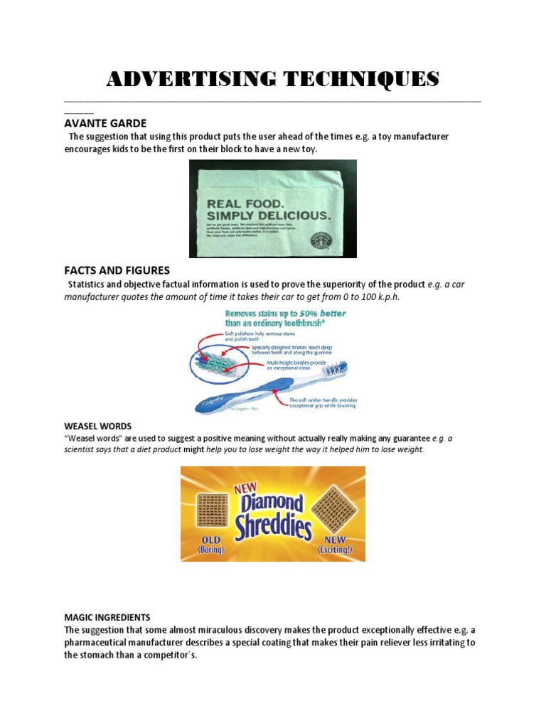 Effective Advertising Techniques Explained | PDF | Brand | Propaganda