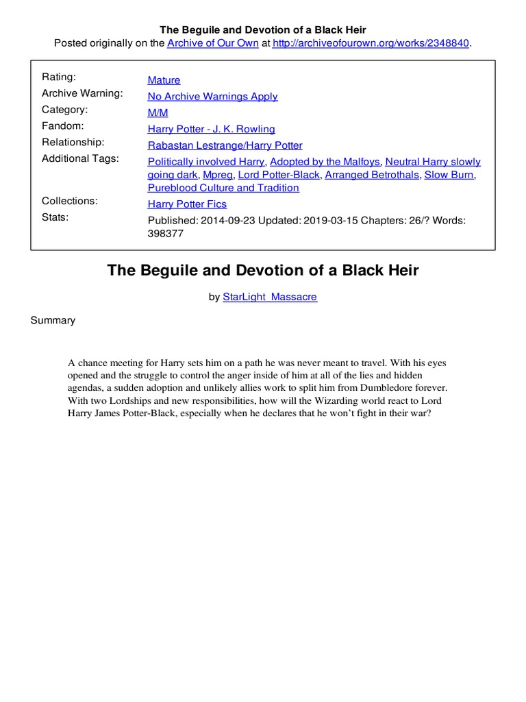 The Beguile and Devotion PDF | PDF | Harry Potter | Fantasy Worlds