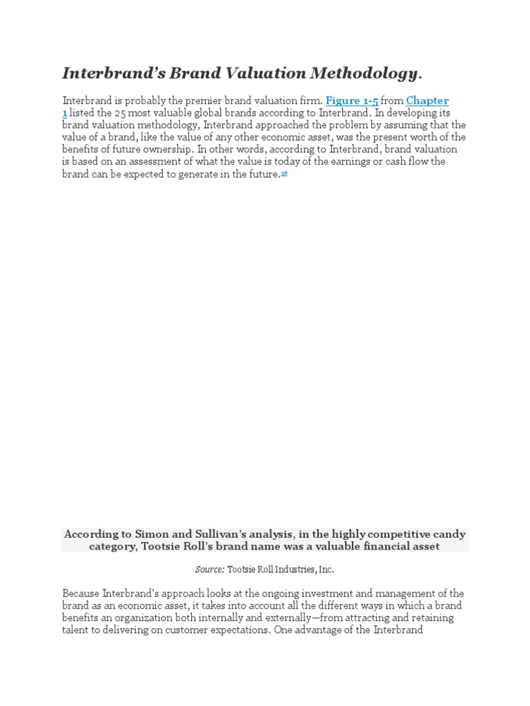 Interbrand's Brand Valuation Methodology.: Figure 1-5 1 | PDF ...