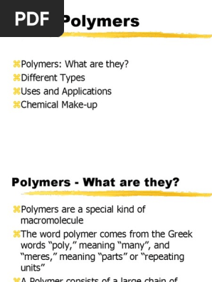 Types Of Polymers
