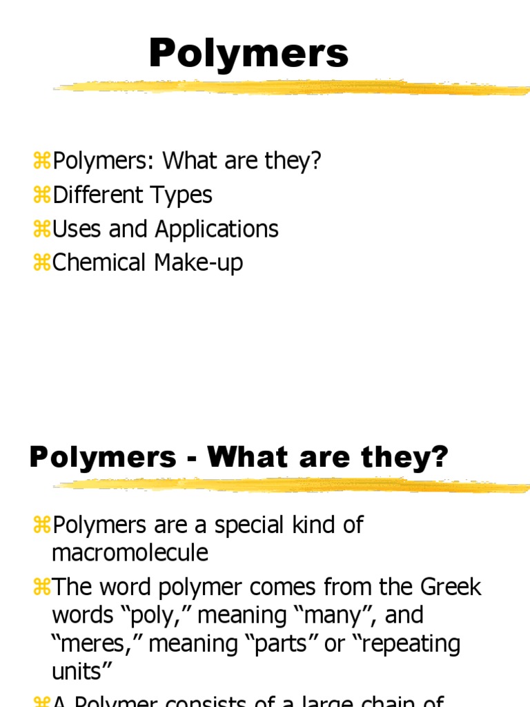 POLYMER | PDF | Copolymer | Polymers