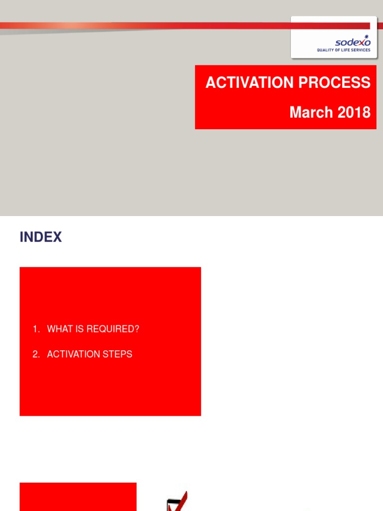 Sodexo Activation Process | PDF | Official Documents | Government And ...