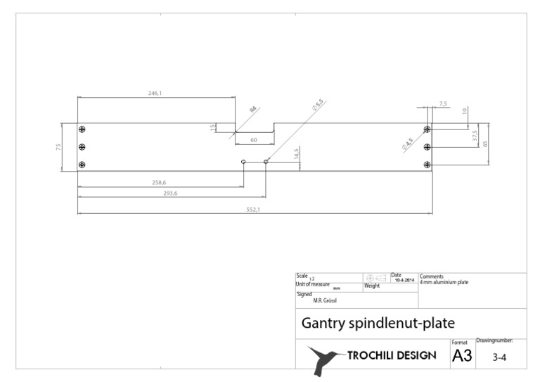 Gantry Spindlenut-Plate: 3-4 Trochili Design | PDF