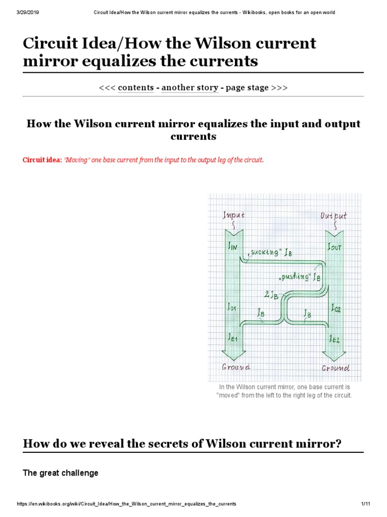 Wilson Current Mirror Explained | PDF | Analog Circuits | Electronic ...