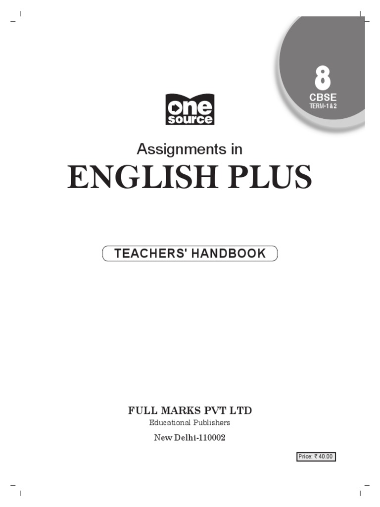 Solutions Answers Full Marks English Class 8 | PDF
