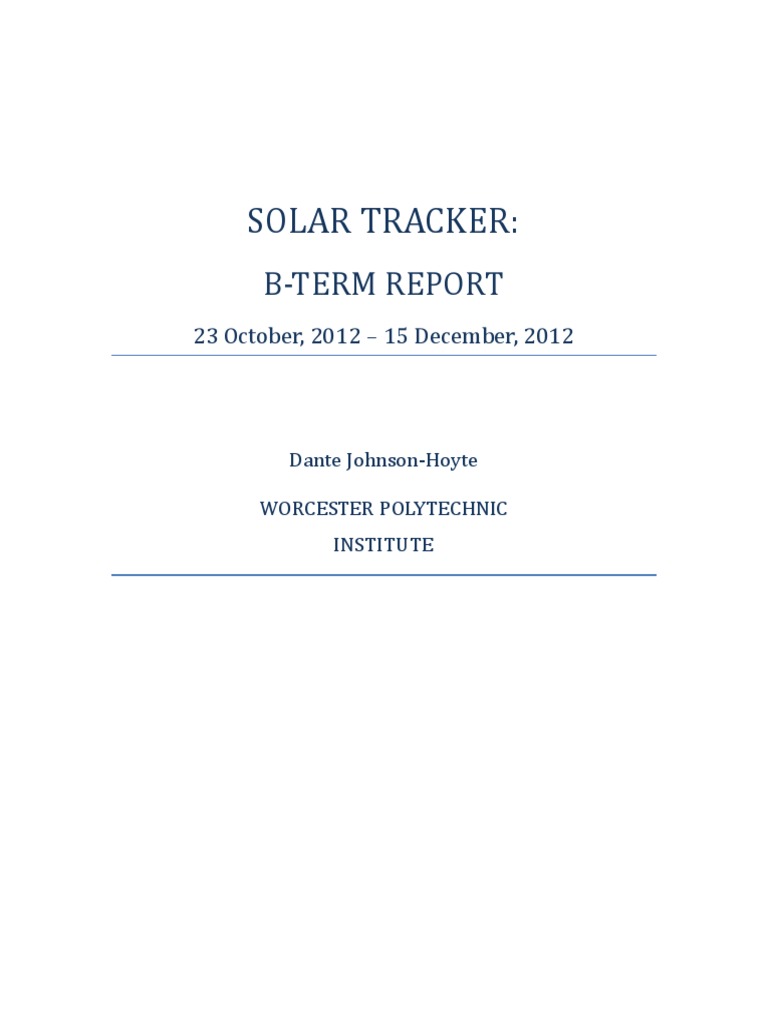 Solar Tracker Design and Testing Report | PDF | Rectifier | Mosfet
