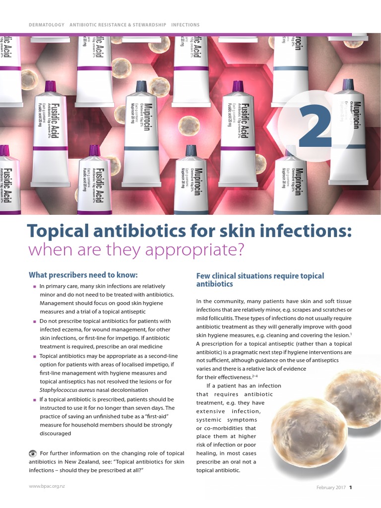 Topical Antibiotics For Skin Infections | PDF | Staphylococcus Aureus ...