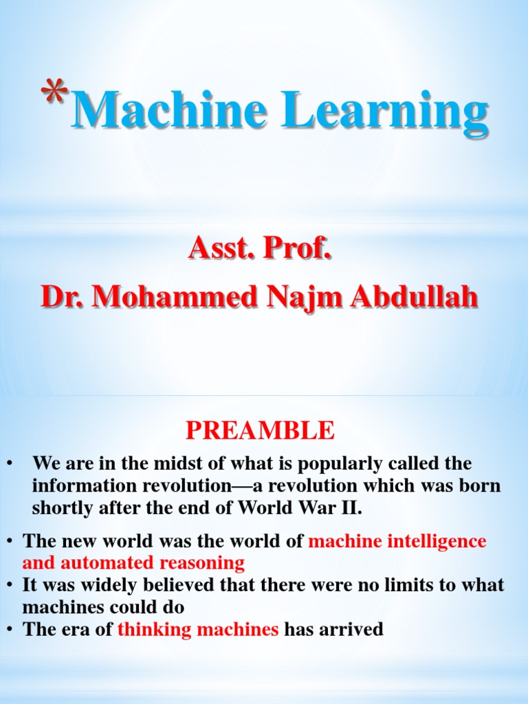 Introduction To Machine Learning | PDF | Machine Learning | Artificial ... Introduction To Machine Learning | PDF | Machine Learning | Artificial ...