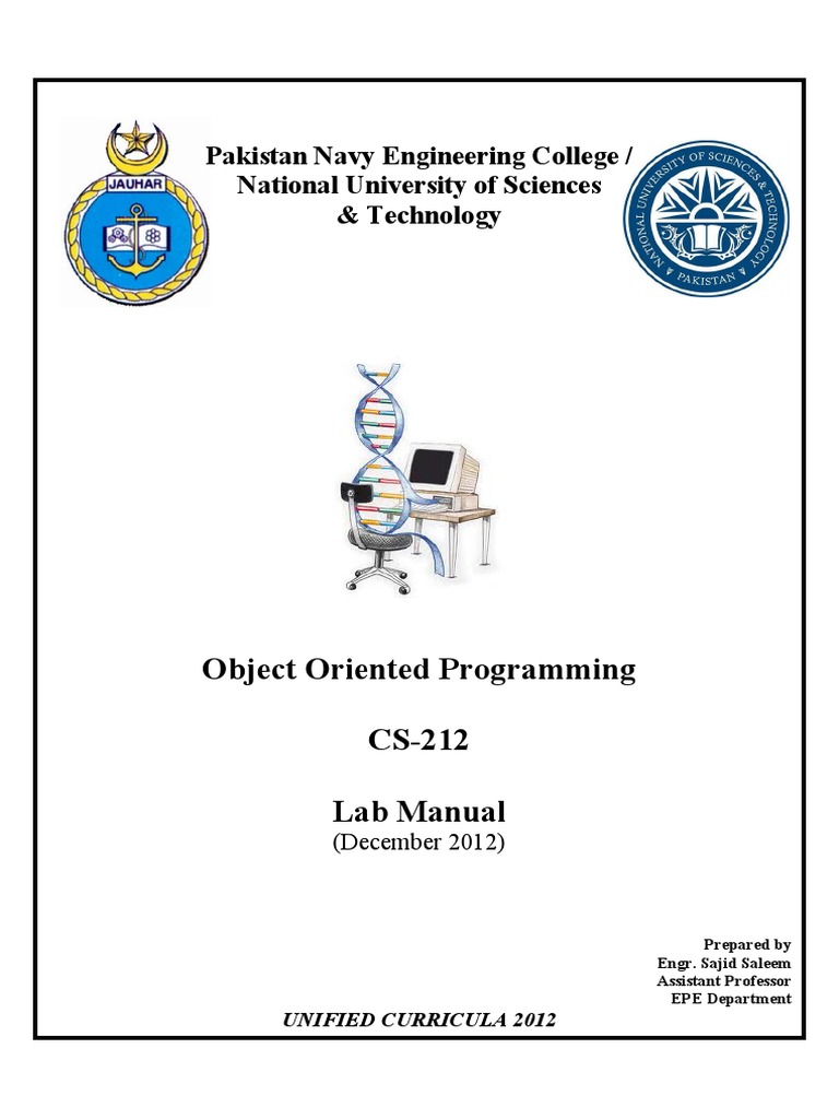 CS 212 OOP Lab Manual PDF | PDF | Array Data Structure | Pointer (Computer Programming)