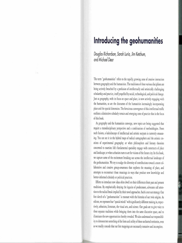 Introduction To GeoHumanities (2009) | PDF