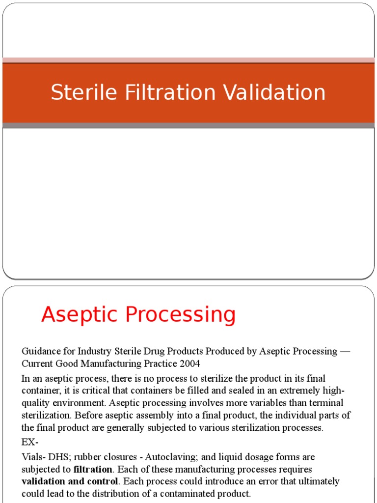 Sterile Filtration | PDF | Sterilization (Microbiology) | Filtration